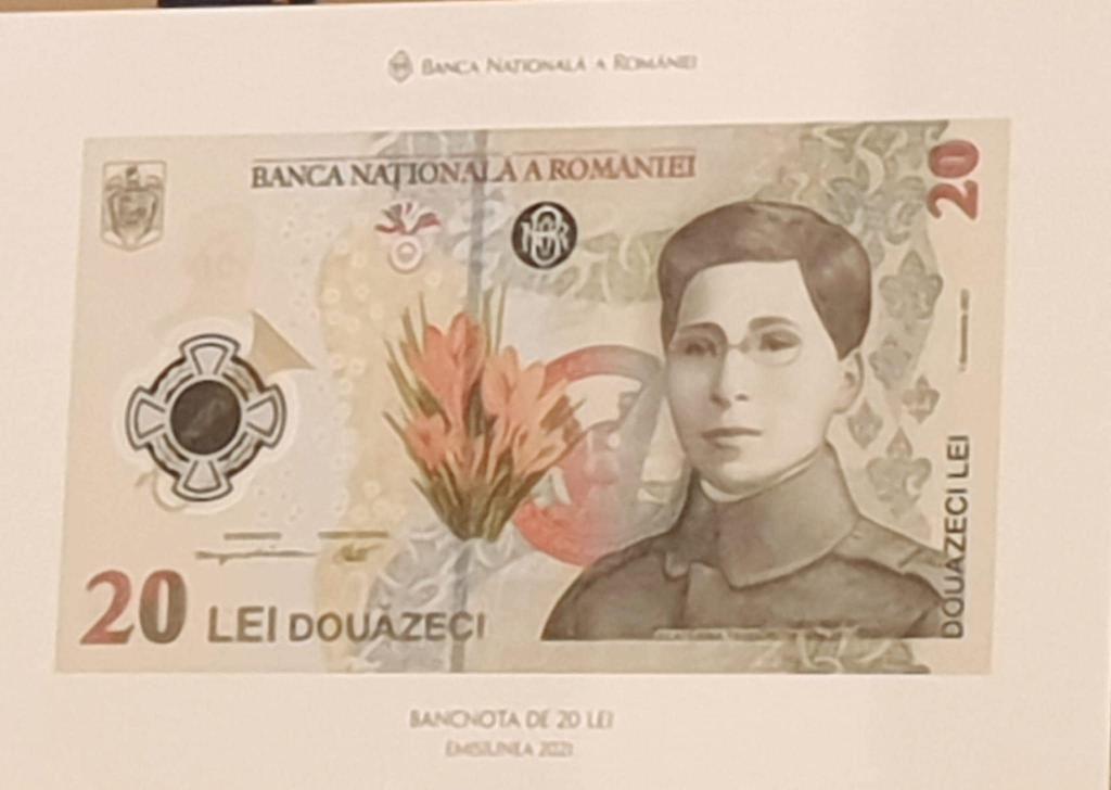 Așa arată noua bancnotă de 20 de lei, prima bancnotă românească pe care ...