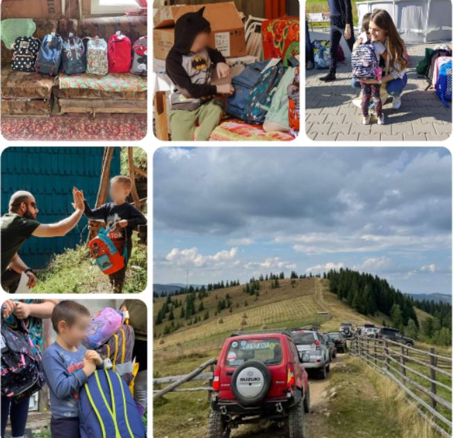 Voluntarii CERT, fapte bune în Apuseni! 74 de copii au primit ghiozdane ...