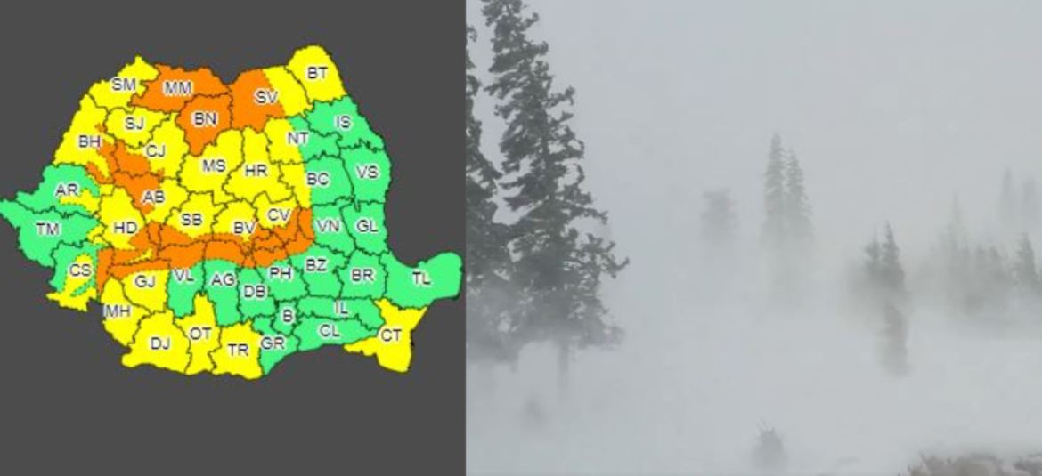 Cod galben și cod portocaliu de VISCOL în weekend, în județul Cluj ...