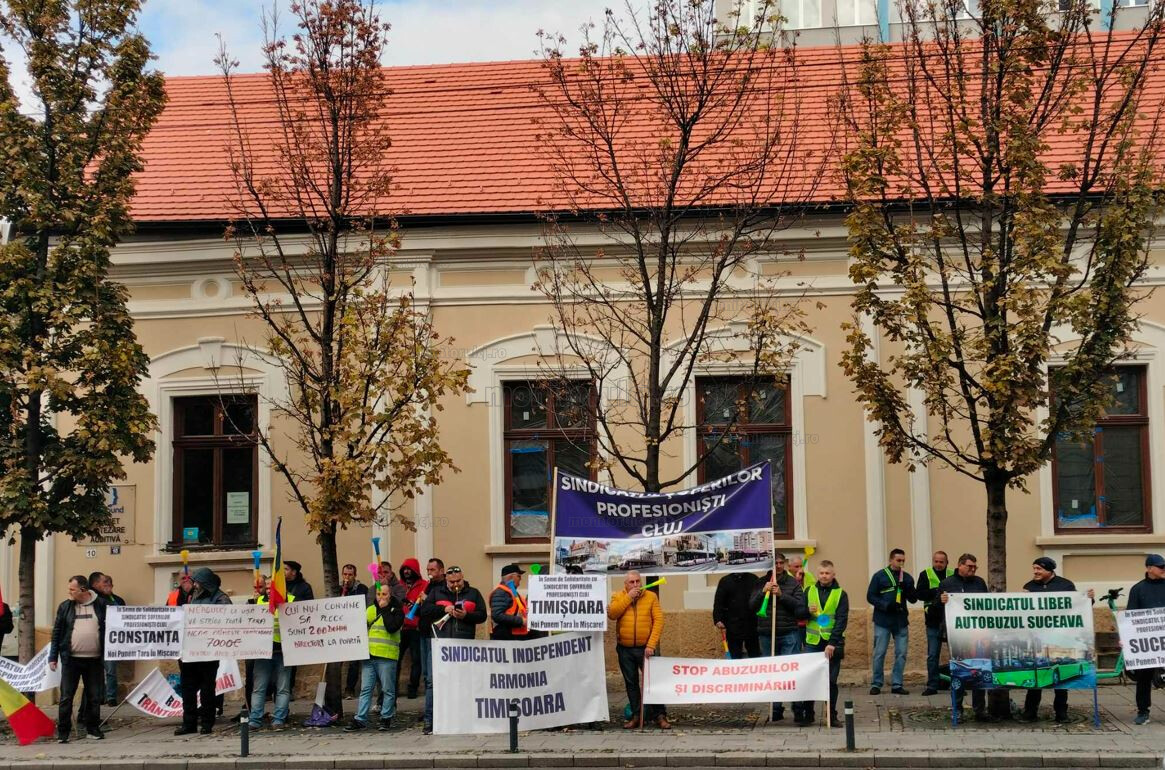 Protest al transportatorilor din toată țara, la Cluj. „Șoferii sunt ...