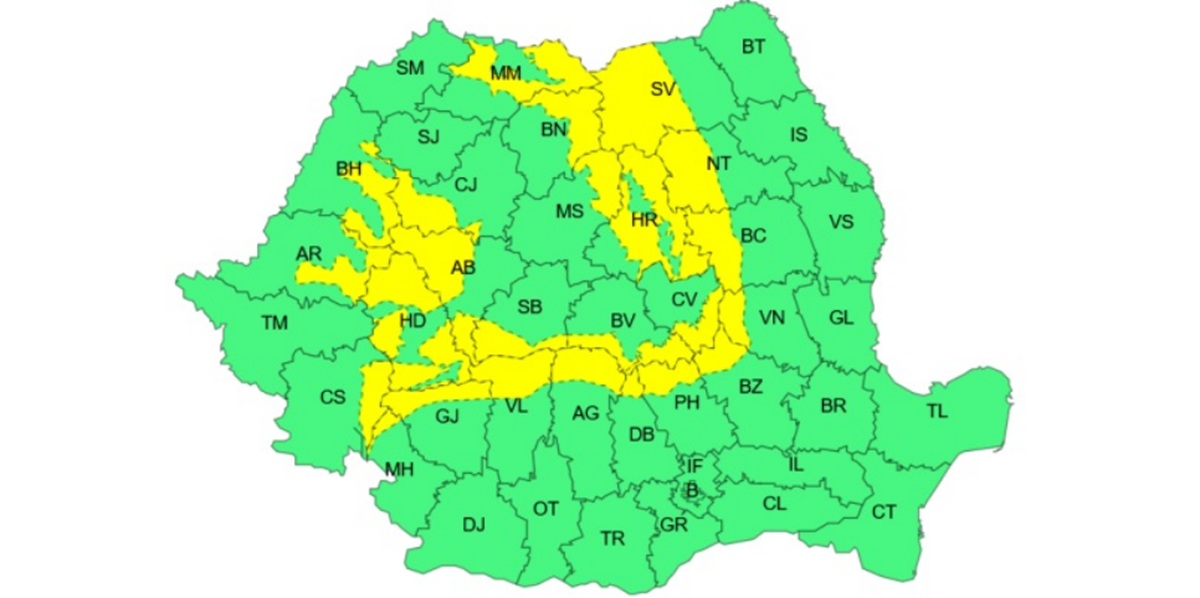 Alertă de ultimă oră: vântul suflă cu peste 100 km/h în România