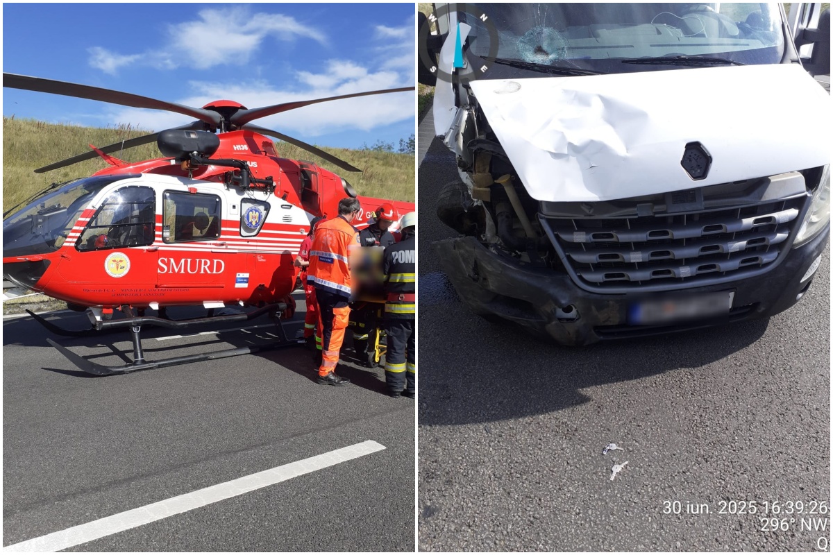 Accident grav pe A10 spre Turda: un tânăr de 25 de ani, găsit inconștient. A fost transportat de ...