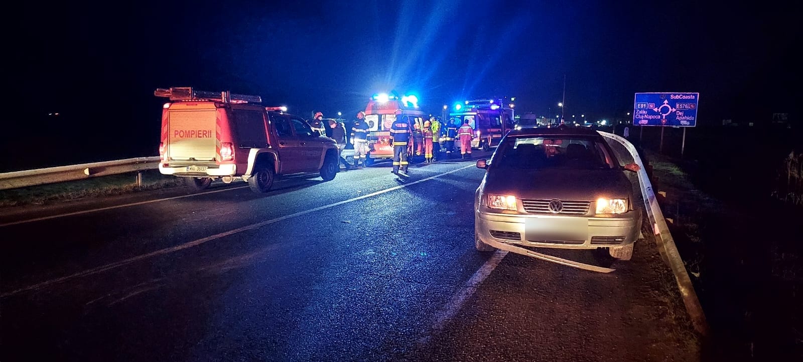 Mașină răsturnată pe centura ocolitoare. A fost nevoie de intervenția ...