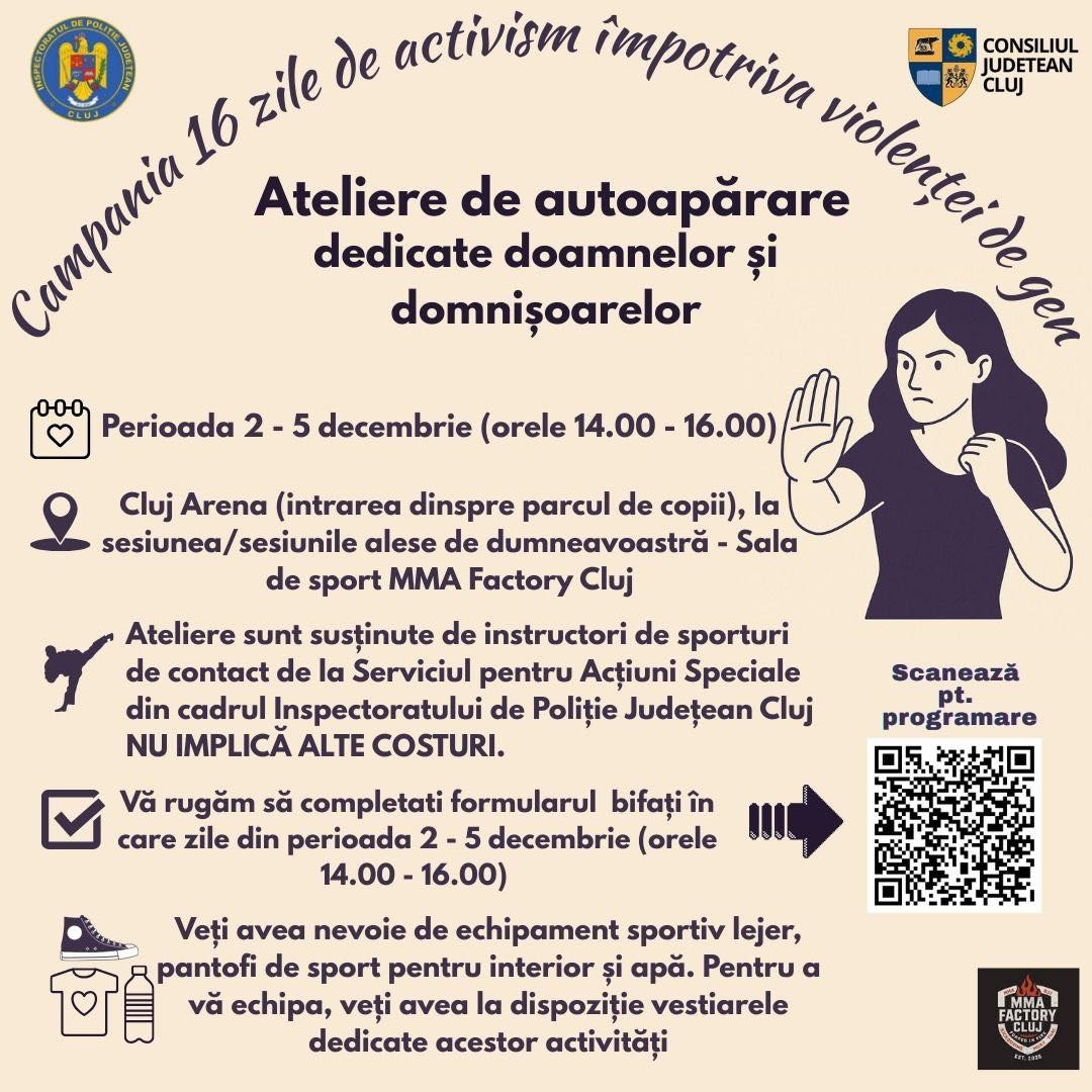 Premieră națională la Cluj. Lecții de autoapărare GRATUITE pentru femei ...